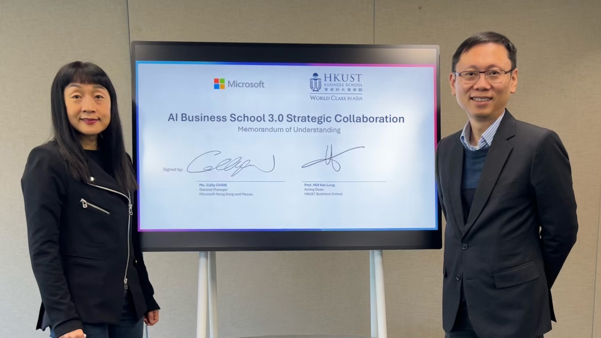 HKUST Business School Extends Strategic Collaboration with Microsoft to Advance AI Innovation ...